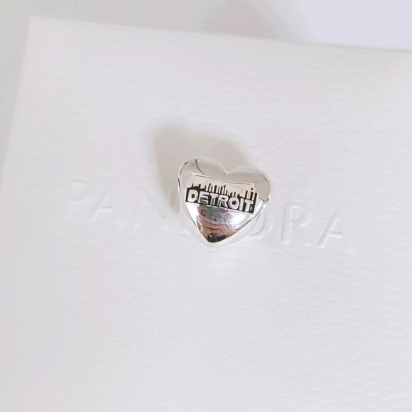 Pandora | Jewelry | Pandora Detroit City Heart Charm Exclusive Travel ...